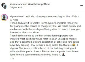 Slikour Bids Farewell To Skwatta Kamp In A Dedication Post - SA Hip Hop Mag